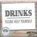 Drinks Sign, Please Help Yourself to a Beverage Station Sign, PRINTABLE ...