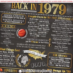 Class of 1979 Reunion, Flashback to 1979 Poster, Back in 1979 ...