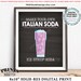 Italian Soda Sign, Make Your Own Italian Soda Bar, Graduation, Wedding ...