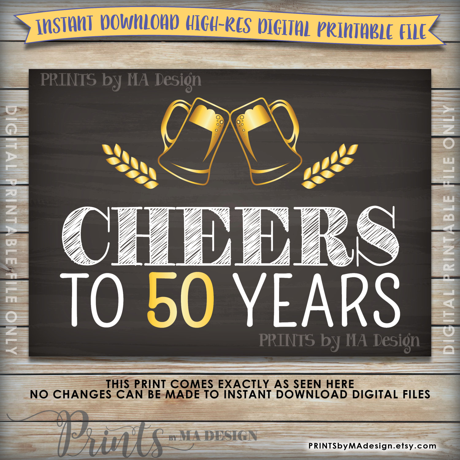 Cheers To 50 Years Birthday Party Decor 50th Birthday Party Decoration