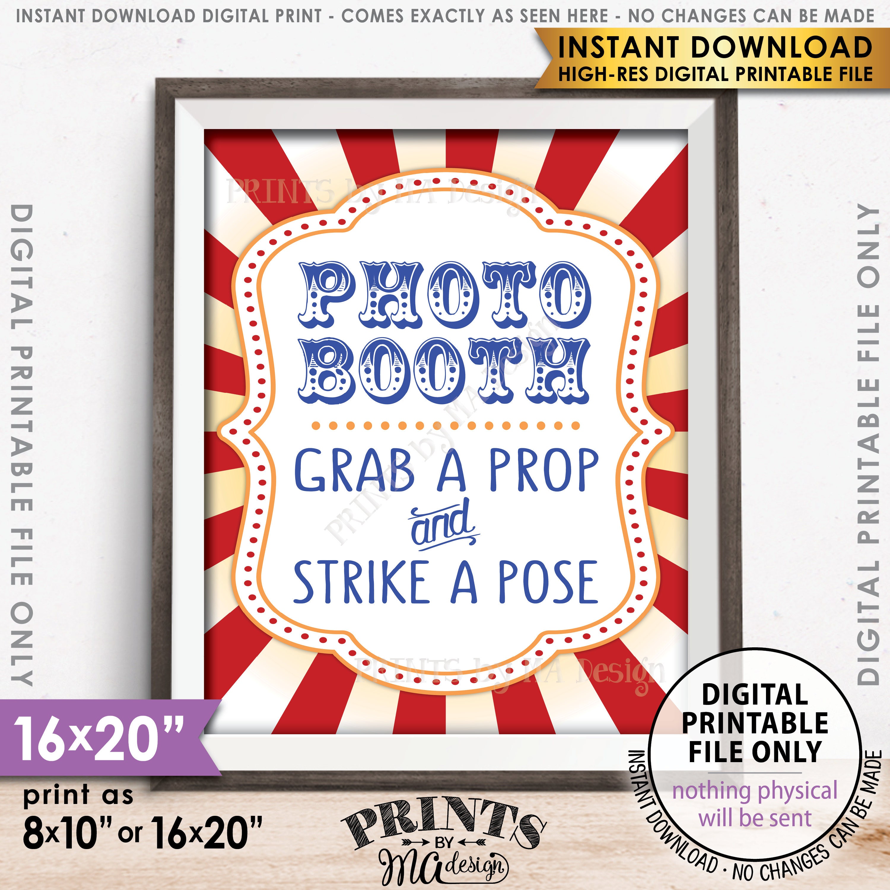 Photobooth Sign Carnival Theme Party Sign, Carnival Photo Booth ...