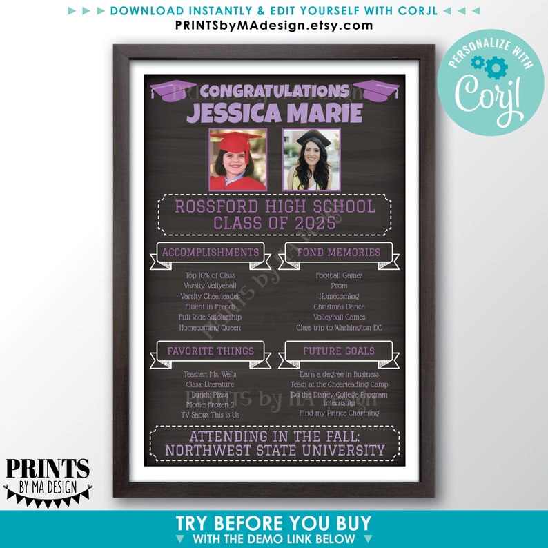 Graduation Party Sign, High School Graduation Party Decoration, Senior ...