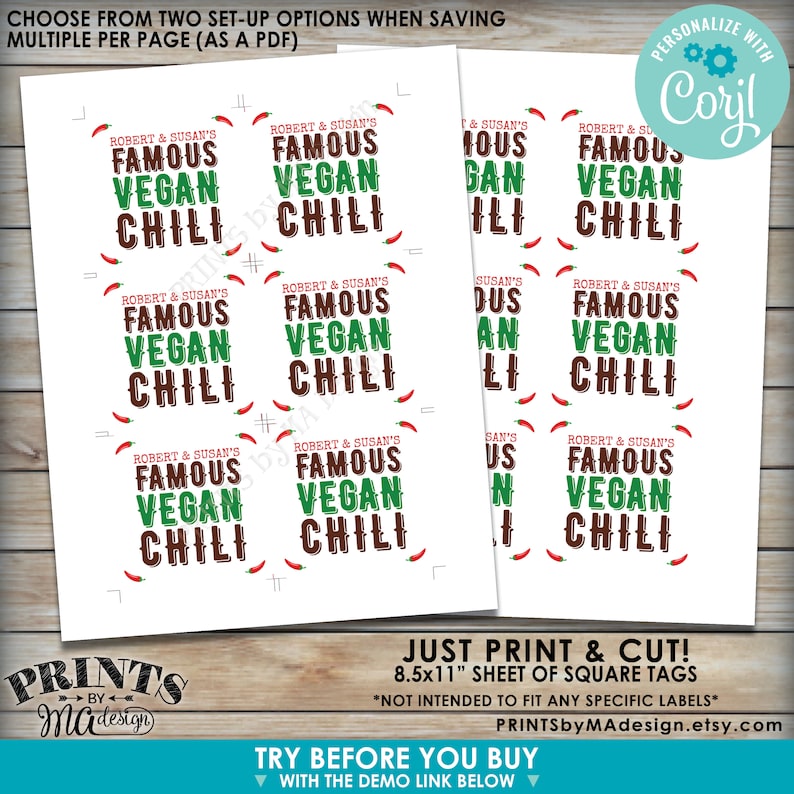 Editable Chili Labels Chili Cook-off Voting Ballots 3 - Etsy