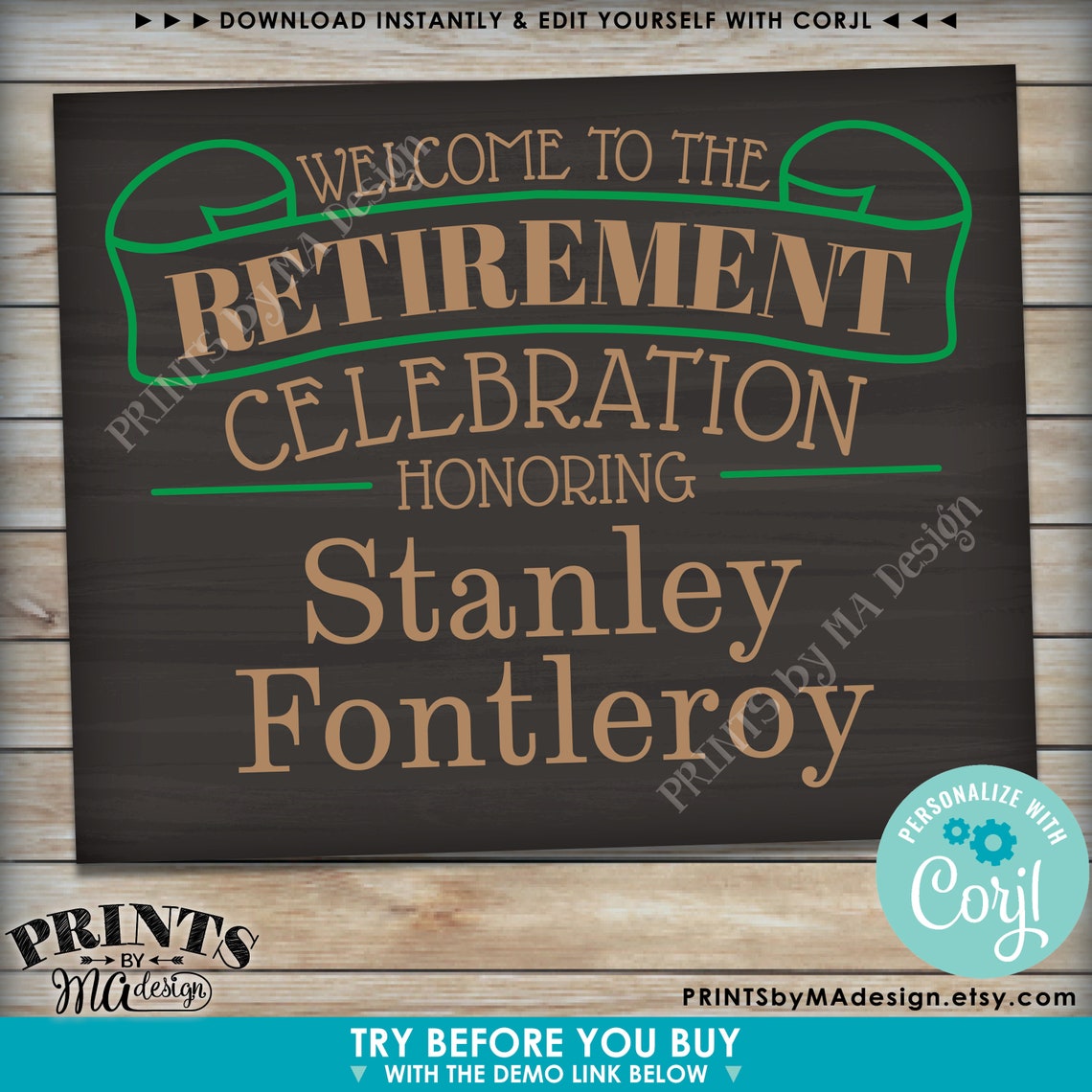 Welcome to the Retirement Celebration Retirement Party Sign - Etsy