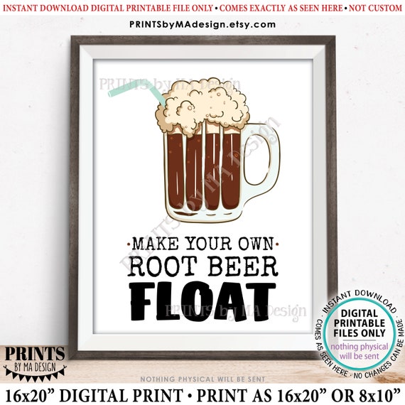Root Beer Float Sign Ice Cream Soda Station Make Your Own | Etsy