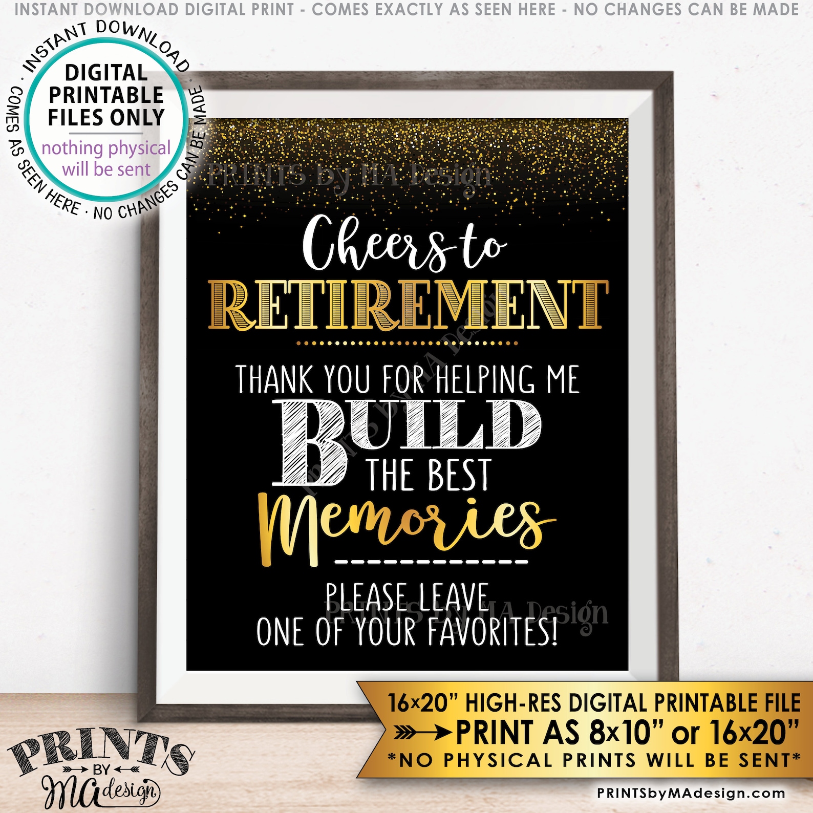 Retirement Party Sign Please Leave Retirement Memories - Etsy
