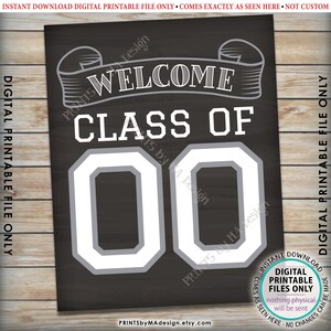 Class of 2000 Sign, Welcome Class of 2000 Reunion Decoration ...