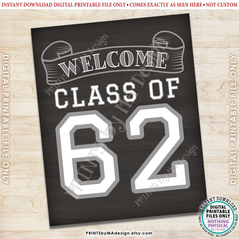 Class of 1962 Sign Welcome Class of '62 Reunion - Etsy