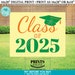 Editable Class of Year Sign Any Year Custom Colors - Etsy