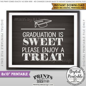 Graduation is Sweet Please Enjoy a Treat, Sweet Treat Graduation Party ...