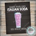Italian Soda Sign, Make Your Own Italian Soda Bar, Graduation, Wedding ...