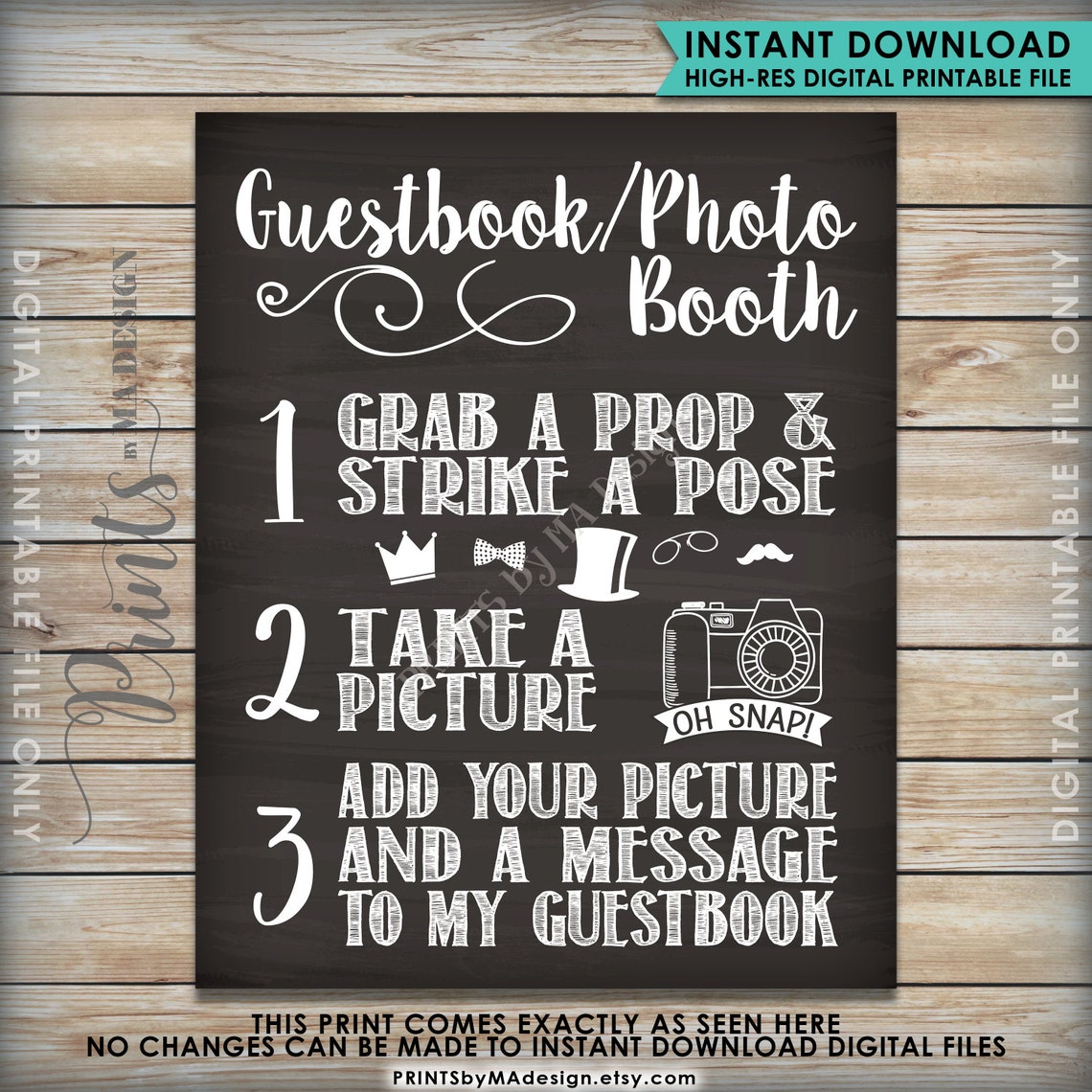 Guestbook Photo Booth Sign, Photo Guestbook, Add Photo to My Guestbook ...