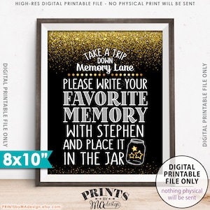 Share a Memory Sign, Take a Trip Down Memory Lane and Share a Favorite ...