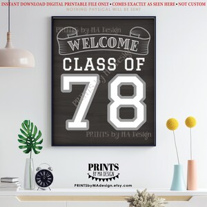 Class of 78 Sign, Welcome Class of 1978 Welcome Sign, Reunion ...
