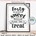 Forty is Sweet Please Take a Treat Fortieth Party Decor, 40th Birthday ...