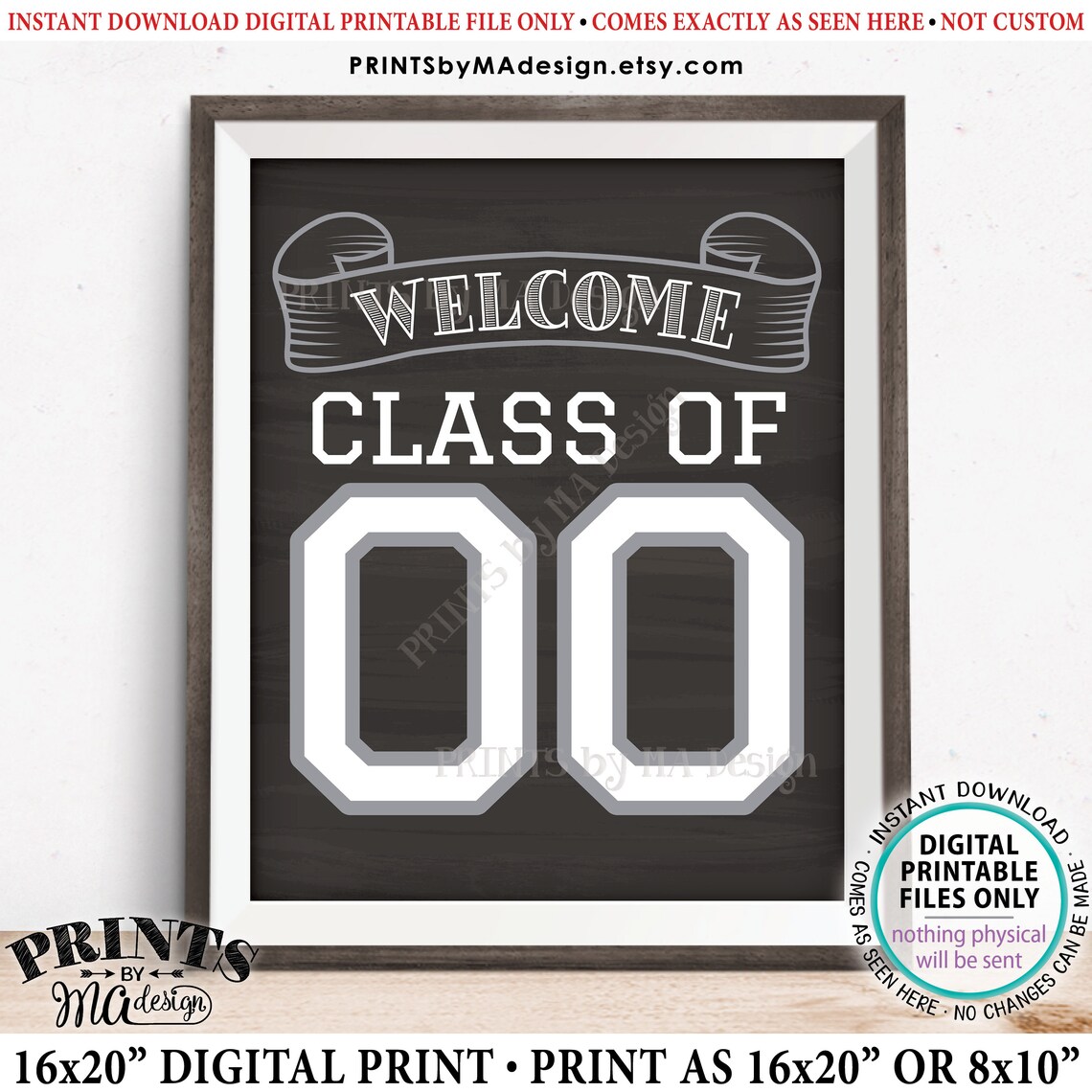 Class of 2000 Sign, Welcome Class of 2000 Reunion Decoration ...