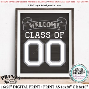 Class of 2000 Sign, Welcome Class of 2000 Reunion Decoration ...