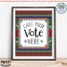 Cast Your Vote Here Ugly Christmas Sweater Voting Sign, Most Festive ...