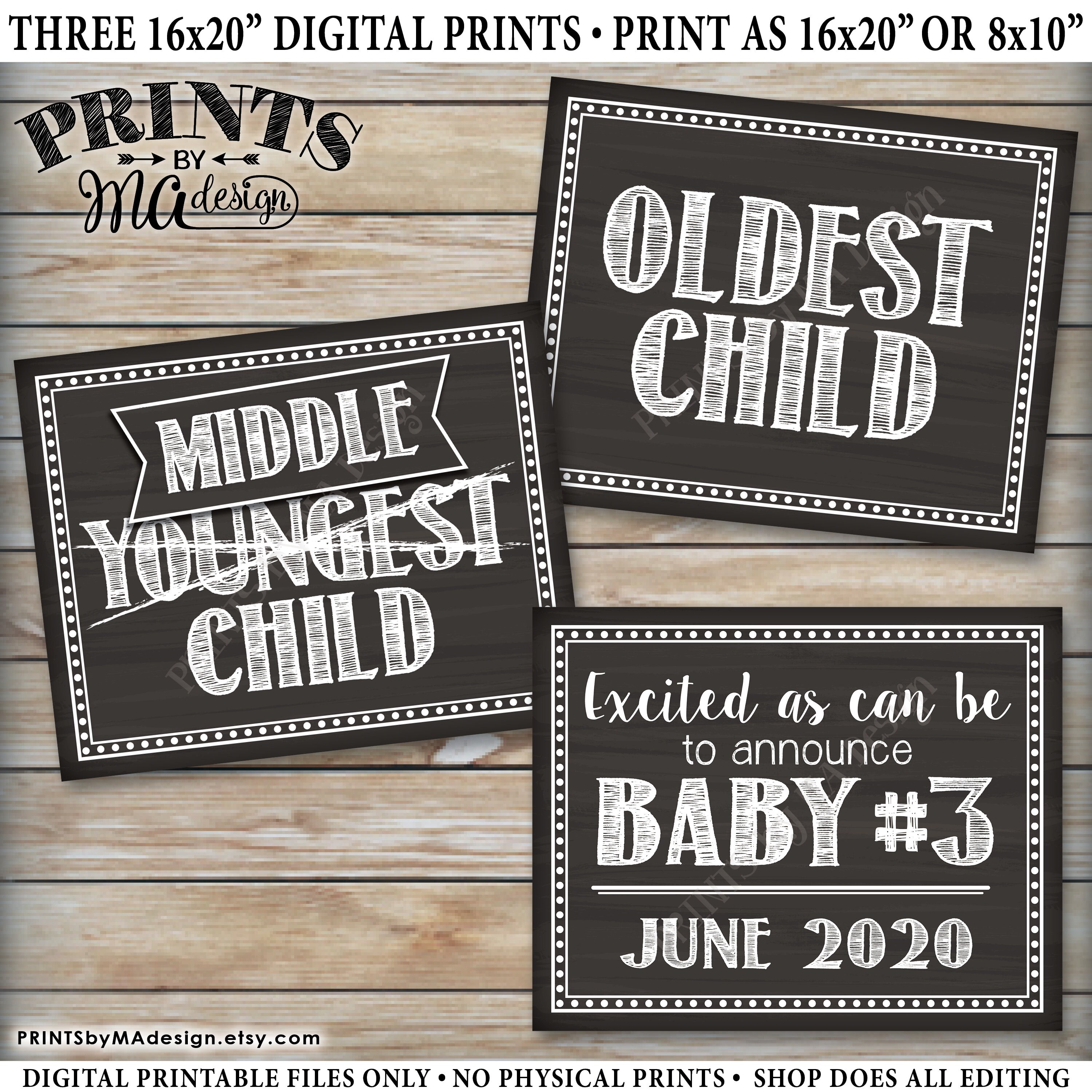 3rd Baby Pregnancy Announcement, Oldest Middle Youngest, Pregnant ...