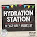 Hydration Station Sign, Please Help Yourself to a Drink, PRINTABLE 8x10 ...