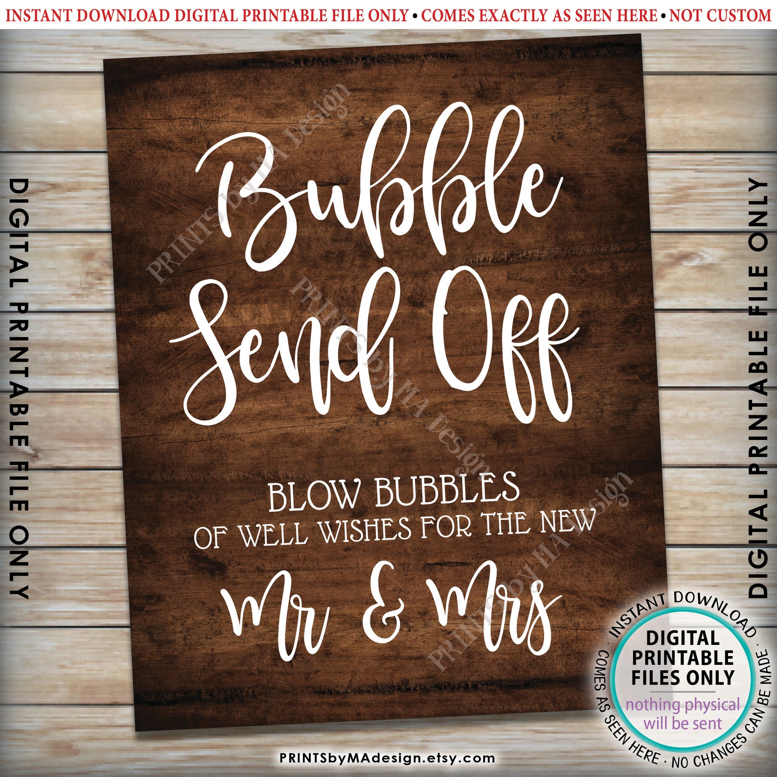 Bubble Send off Sign Blow Bubbles of Well Wishes for the New | Etsy