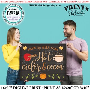 Hot Cider and Cocoa Sign, Warm up With Some Hot Cider & Cocoa ...