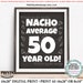 Nacho Average Birthday Party Sign Nacho Average 50 Year Old - Etsy