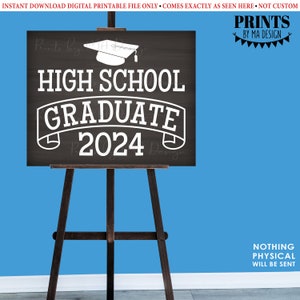 High School Graduate Sign, Class of 2024, High School Graduation ...