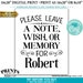 Please Leave a Note Wish or Memory Sign, Write a Message Sign ...