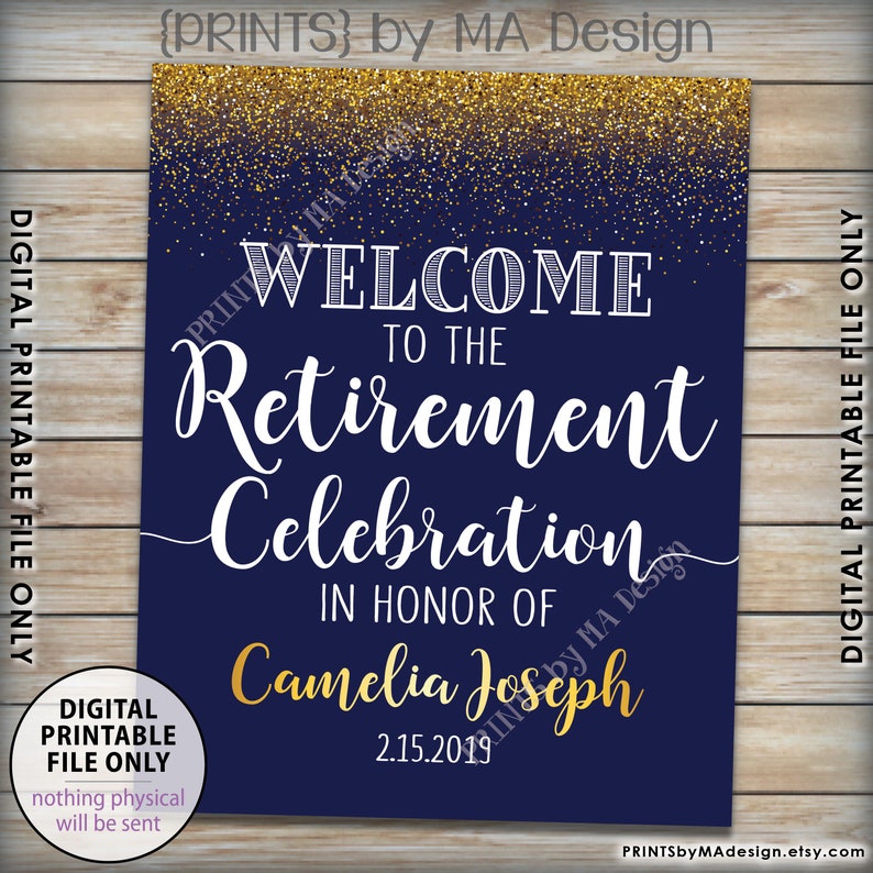 Retirement Party Sign Welcome to the Retirement Celebration - Etsy