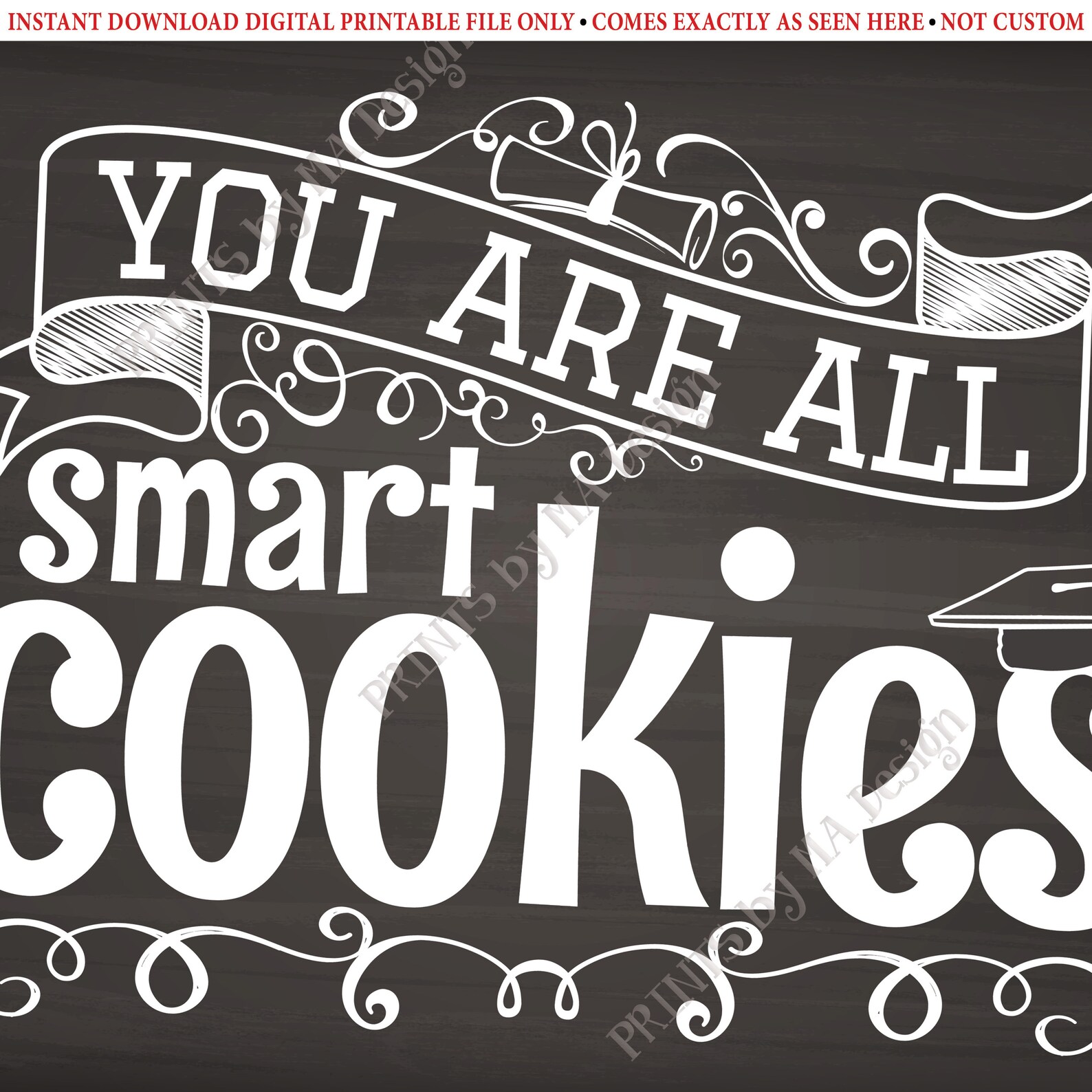 You Are All Smart Cookies Sign Graduation Party Decorations - Etsy