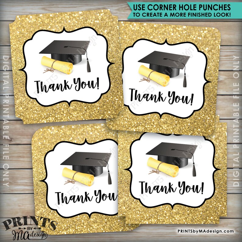 Graduation Tags Graduation Thank You Tags Graduation Party | Etsy