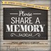 Share a Memory Card, Share Memories or Words of Love, Memorial Card ...
