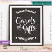 Cards and Gifts Sign, Gift Table Sign Wedding Gifts, Birthday Presents ...