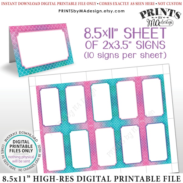 Mermaid Food Menu - Etsy