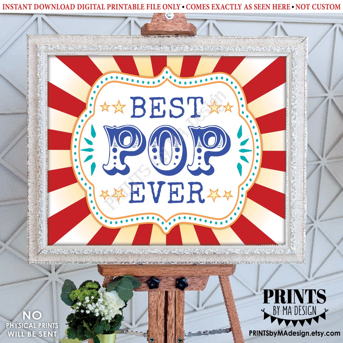 Best Pop Ever Sign, Popcorn, Carnival Father's Day Gift, Popcorn Favors ...