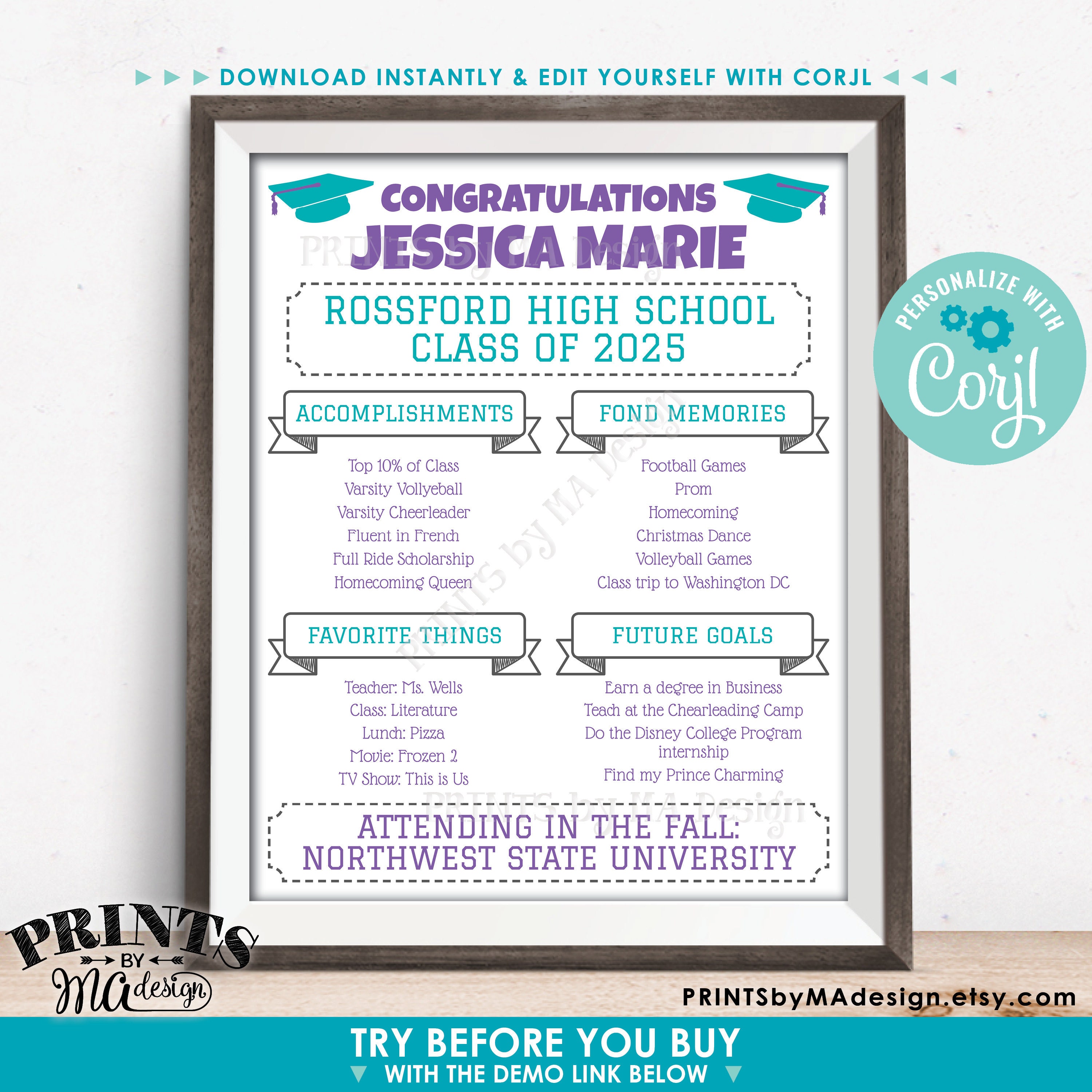Graduation Party Sign High School Graduation Party Decoration 