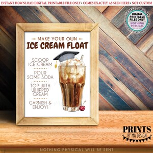 Ice Cream Float Sign, Make Your Own Float, Build a Float, Pop, Soda ...