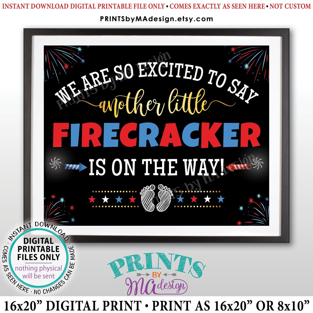 4th of July Pregnancy Announcement, Another Little Firecracker is on ...