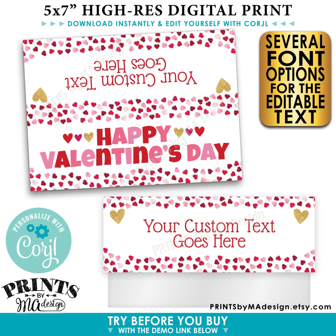 Valentine's Day Goodie Bag Labels, Valentine's Day Party Favors ...