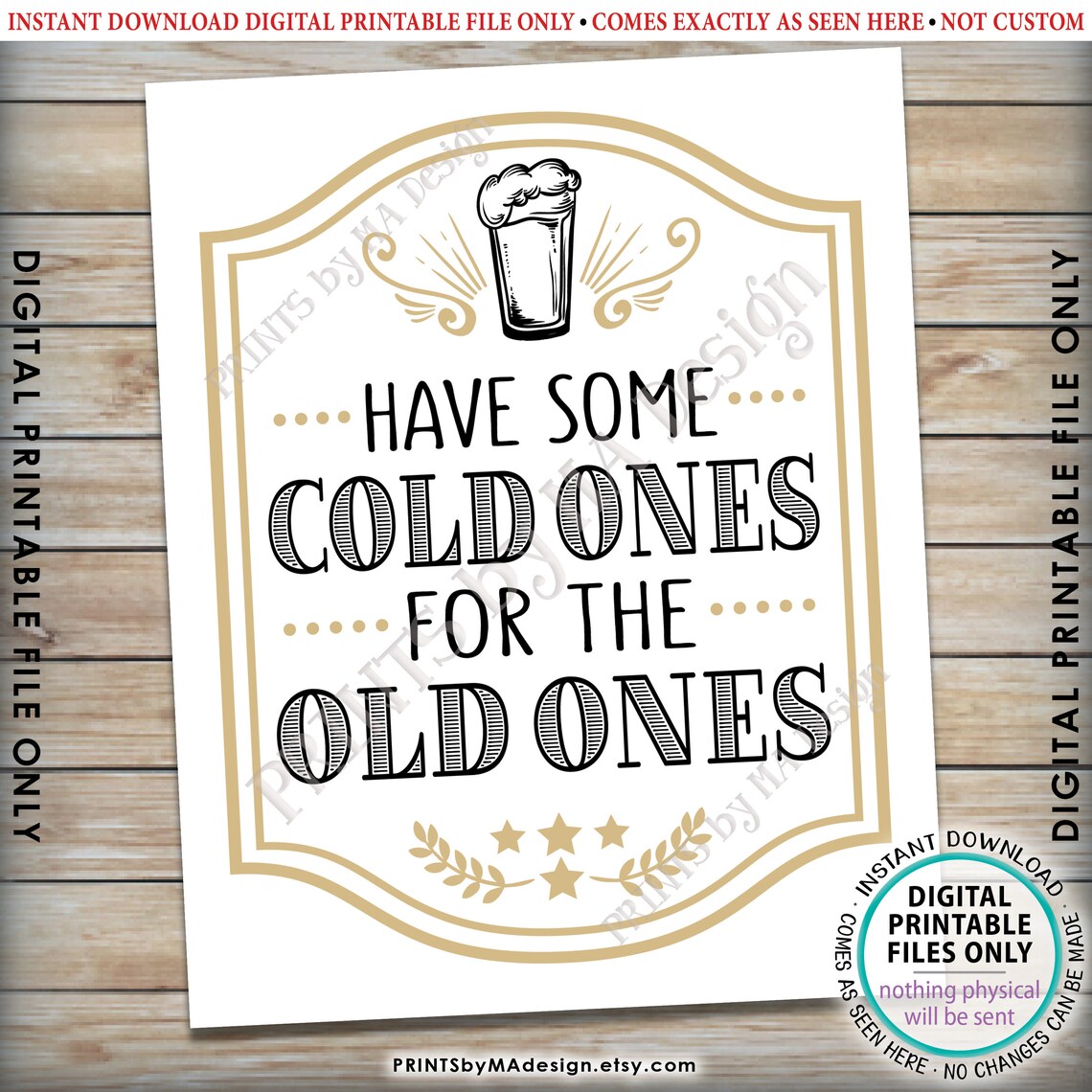 Have Some Cold Ones for the Old Ones Sign Cheers and Beers - Etsy Australia