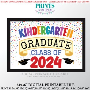 Kindergarten Graduate Sign, Class of 2024 Kindergarten Graduation ...