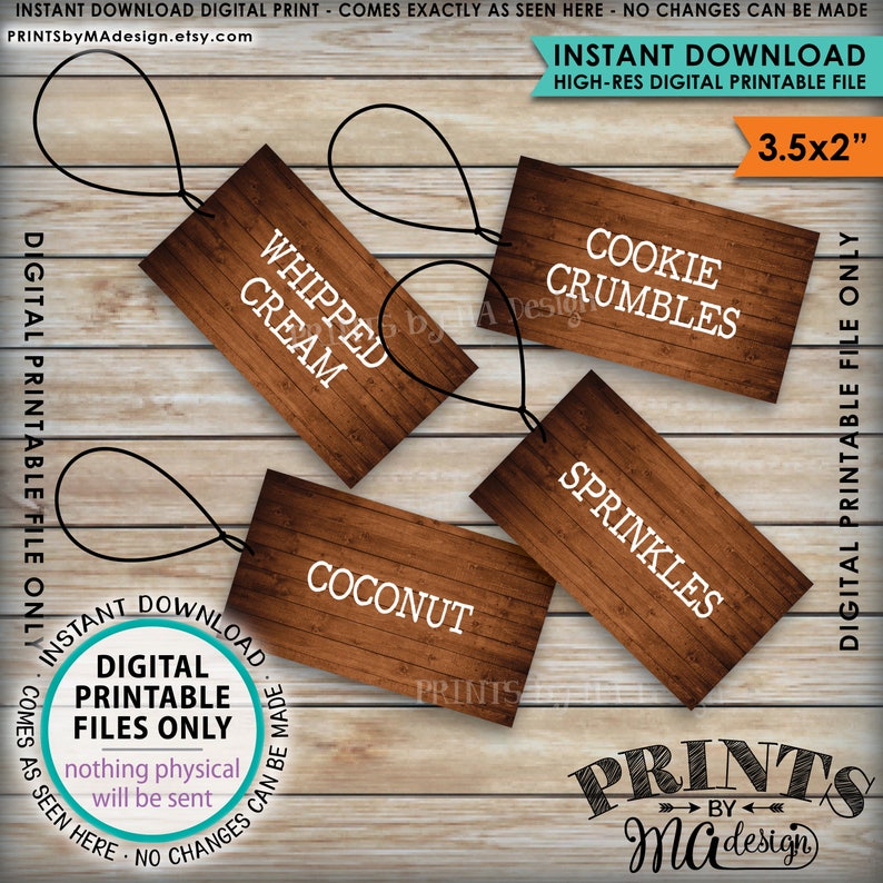 Hot Chocolate Bar Kit Build Your Own Hot Cocoa Labels - Etsy