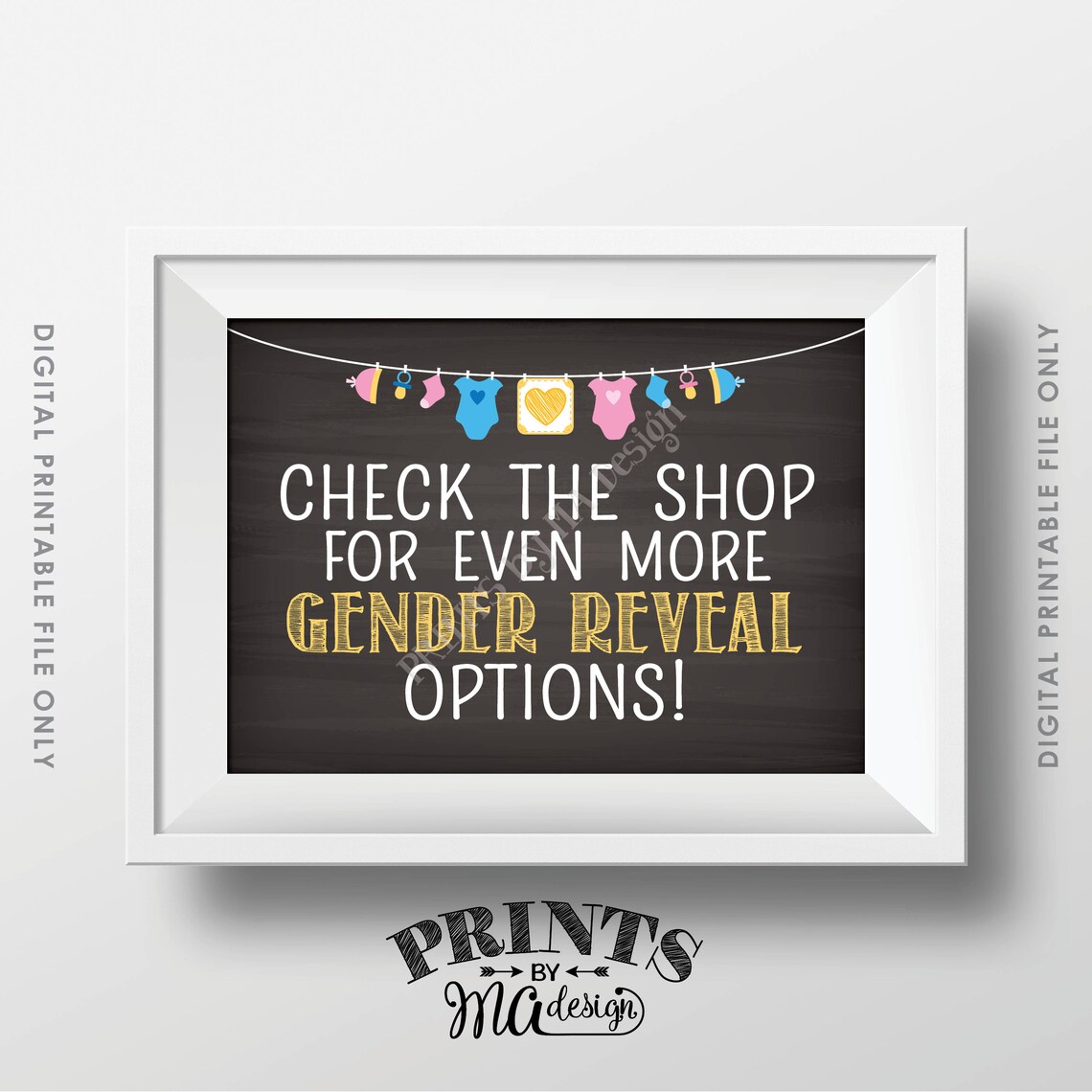 Gender Reveal Sign Blue or Pink What Do You Think Gender - Etsy