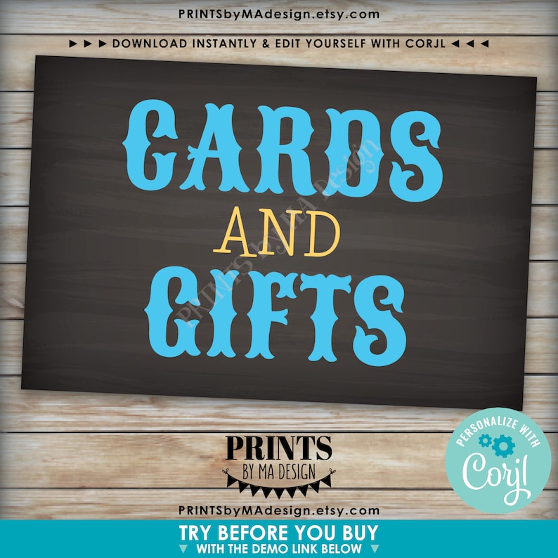 Editable Chalkboard Style Card/sign, Choose Your Text & Text Colors ...