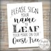 Sign a Leaf Signature Please Sign Our Wedding Guest Tree - Etsy