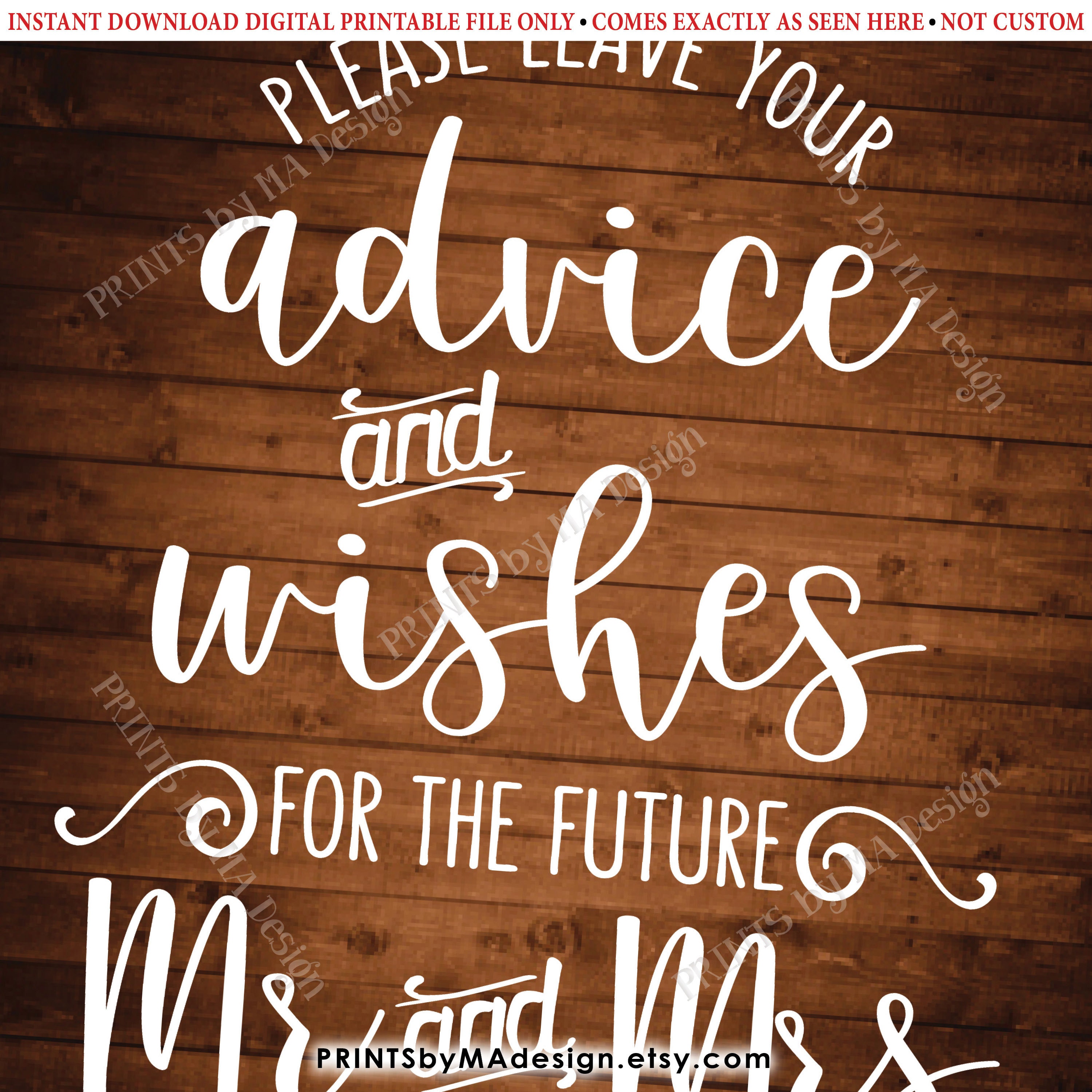 Advice And Well Wishes For The Future Mr And Mrs Engagement Party