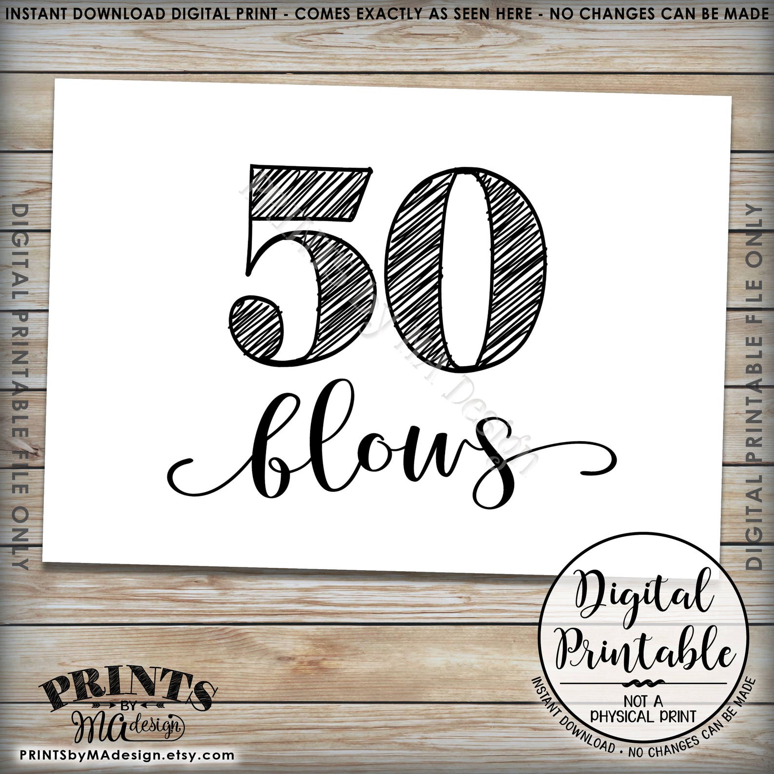 50th Birthday Signs 50 Sucks 50 Blows 50 Can Kiss It 50th - Etsy