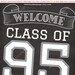 Class of 95 Sign, Welcome Class of 1995 Reunion Decoration, Chalkboard ...