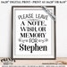 Please Leave a Note Wish or Memory Sign Leave a Note or - Etsy